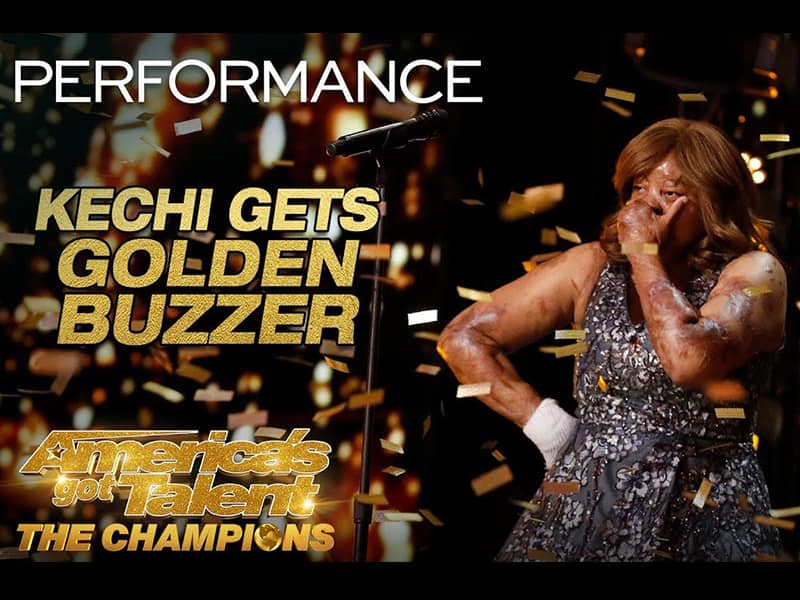 Plane Crash Survivor Kechi Gets A Golden Buzzer From Simon Cowell ...