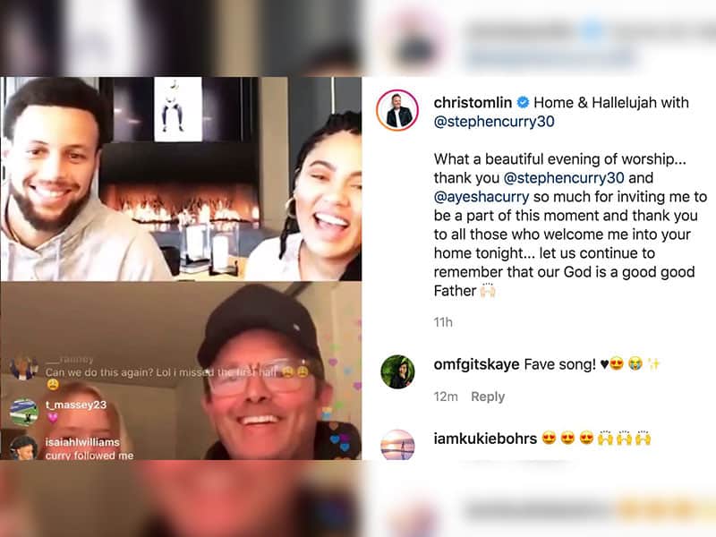 Stephen Curry Worships With Chris Tomlin On Instagram Live | Christian ...