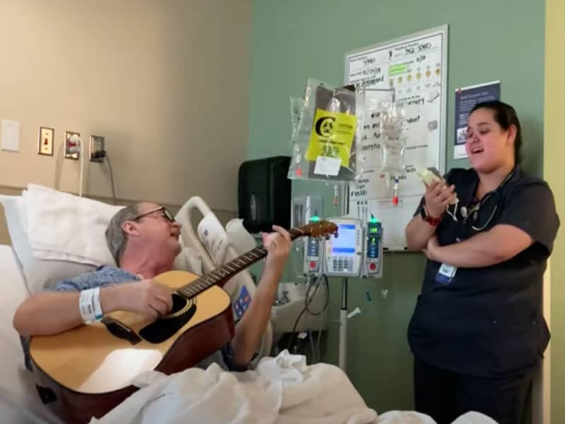 Nurse Hands Cancer Patient Guitar And Together Sings Beautiful ‘O Holy ...