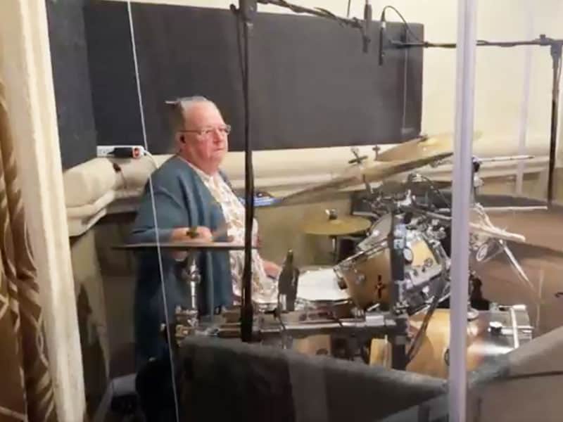 72-Year-Old Drummer Plays On Worship Team During Church Service ...
